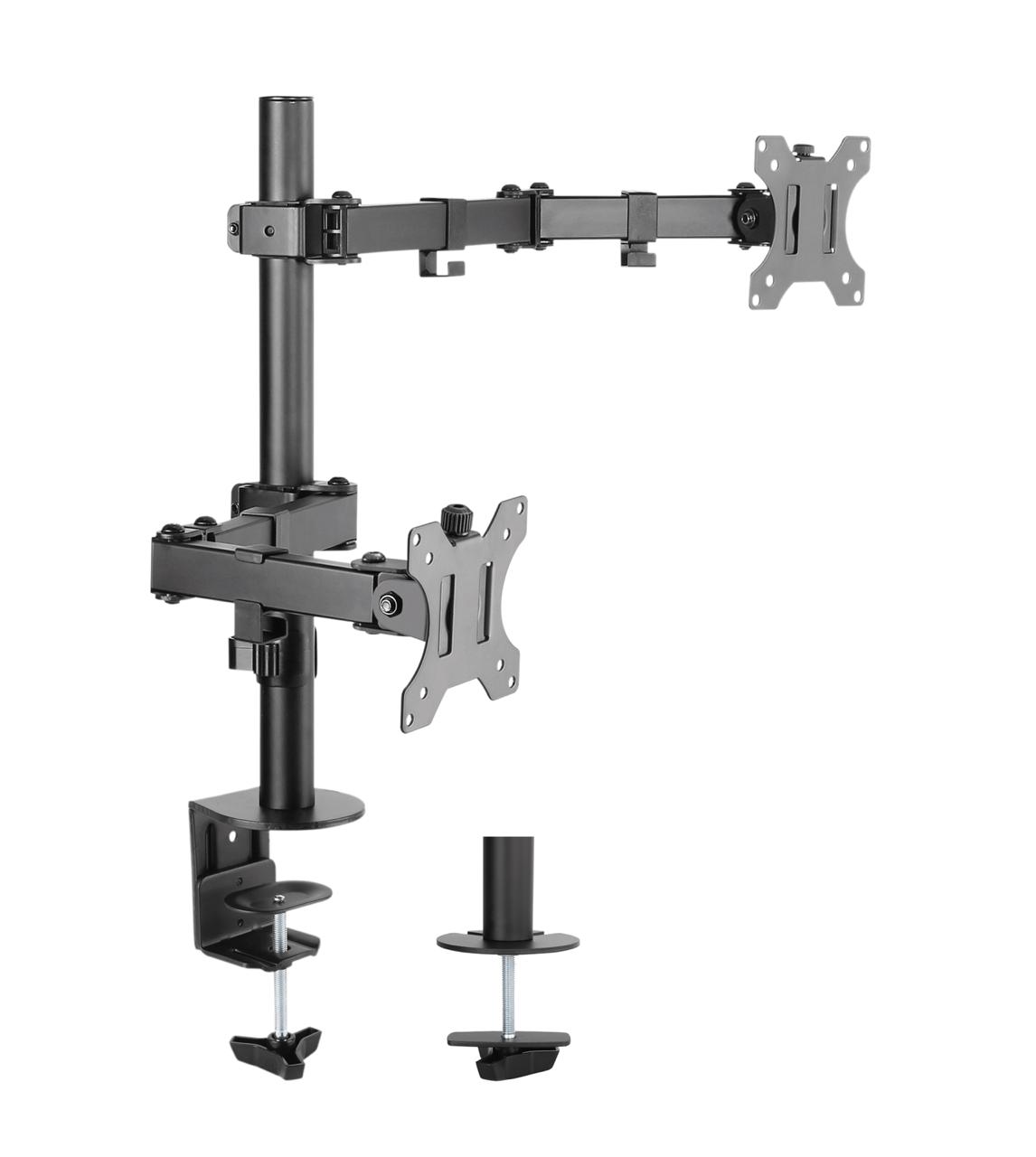Desk Top Double Monitor Mount Clamp | Model GKM-12